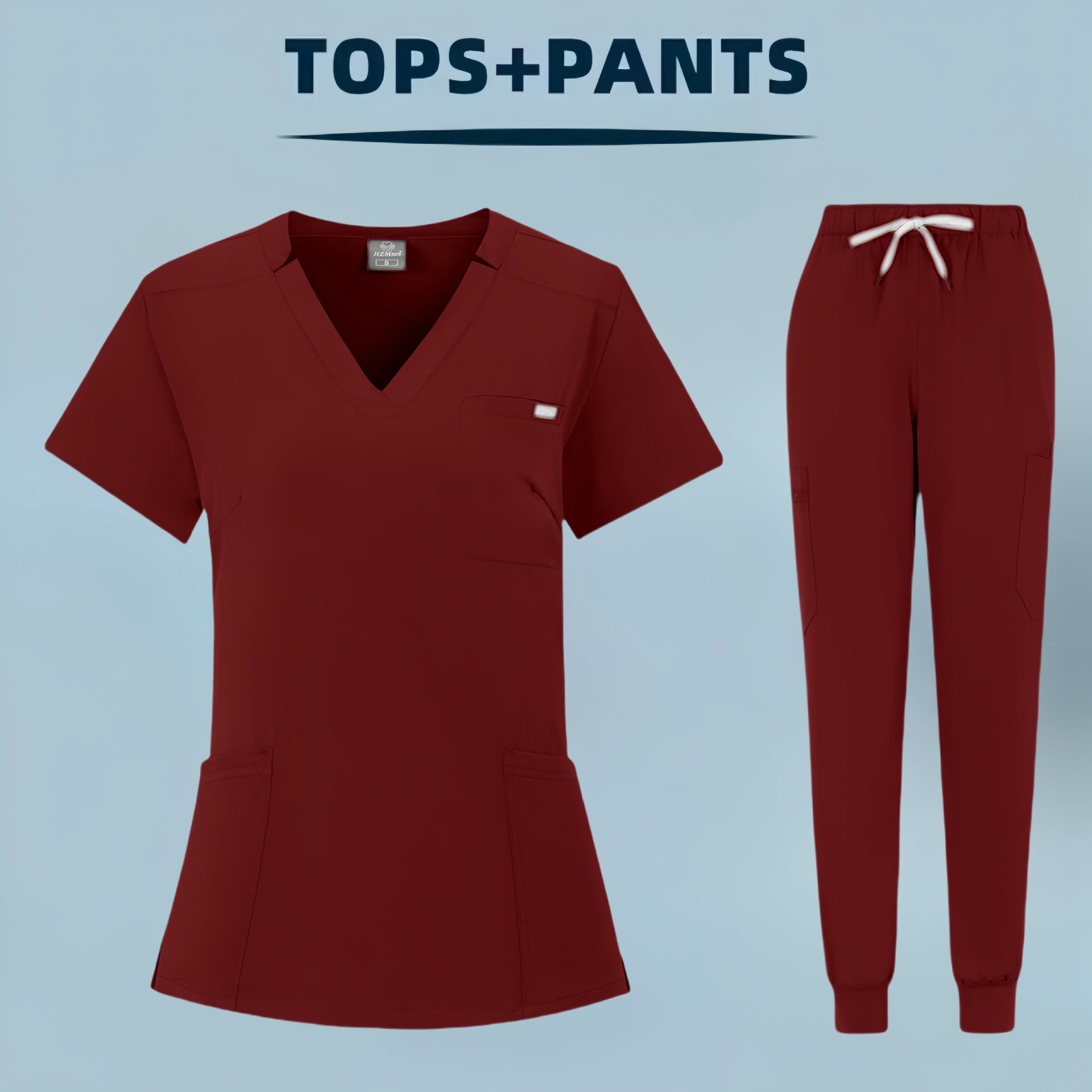 Split Surgical Work Clothes V-neck Short-sleeved Women's Hospital ...