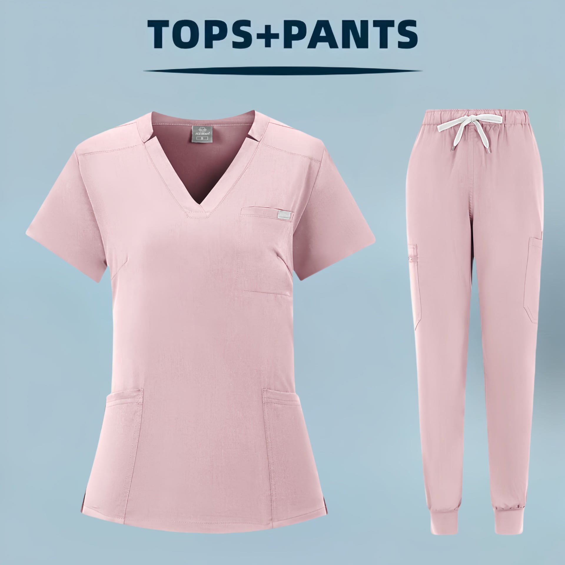 Split Surgical Work Clothes V-neck Short-sleeved Women's Hospital ...