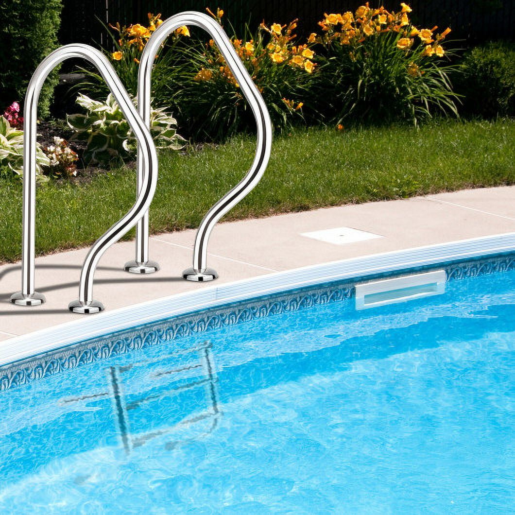 Split Swimming Pool Ladder Stainless Steel 3-Step Ladder and 2 ...