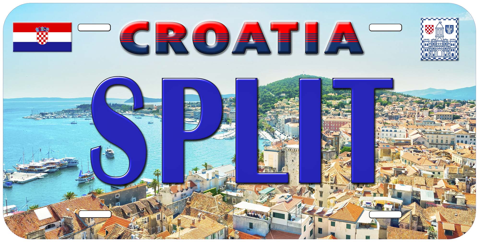 Split TAG01 Croatia Novelty Car Auto License Plate - Walmart Business ...