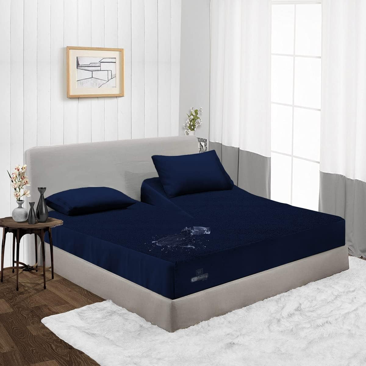 Split Top King Mattress Protector for Adjustable Bed 18 inch Deep ...