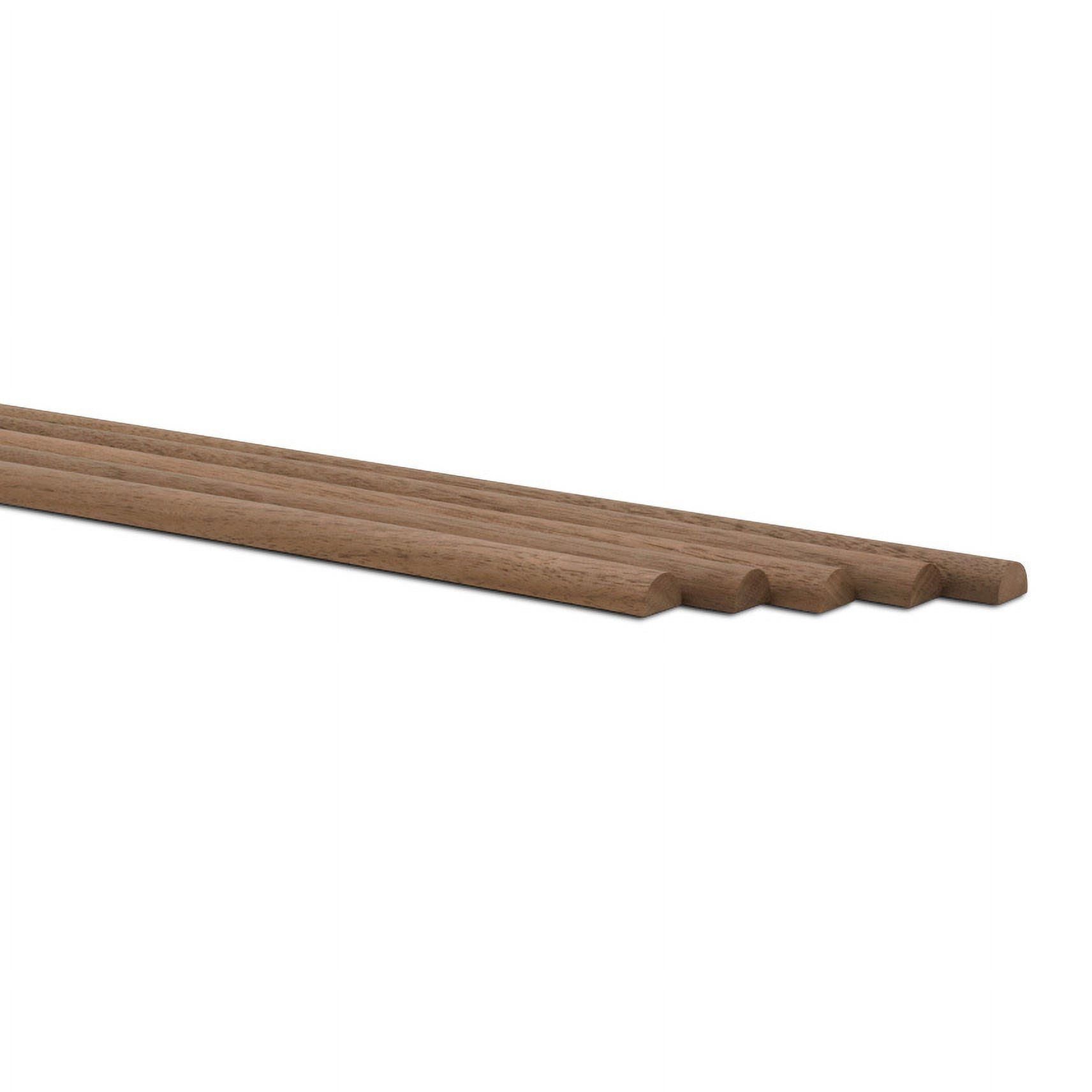 Split Walnut Dowel Rods 1/2-inch x 36-inch, Pack of 10 Unfinished ...