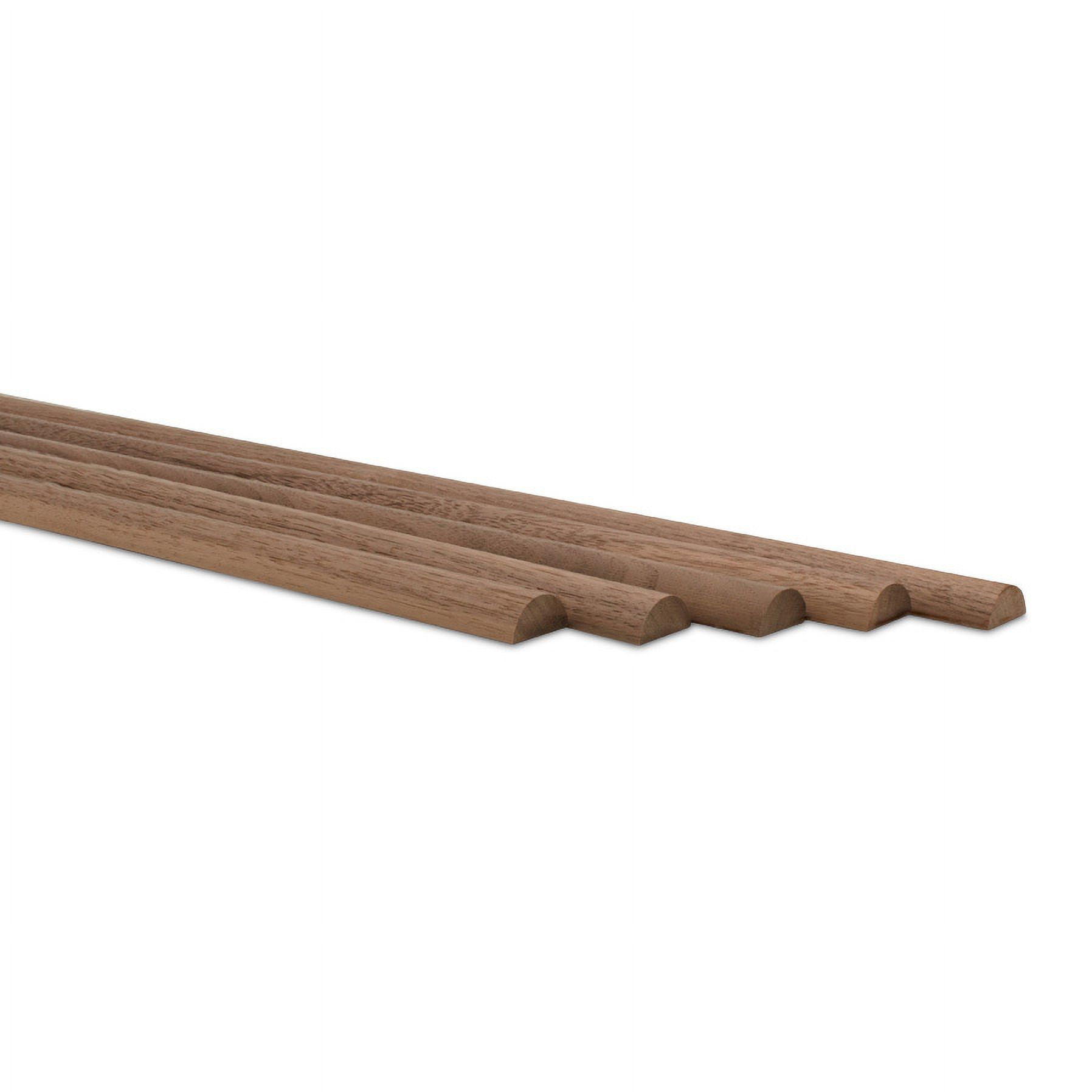 Split Walnut Dowel Rods 3/4-inch x 36-inch, Pack of 2 Unfinished Fluted ...