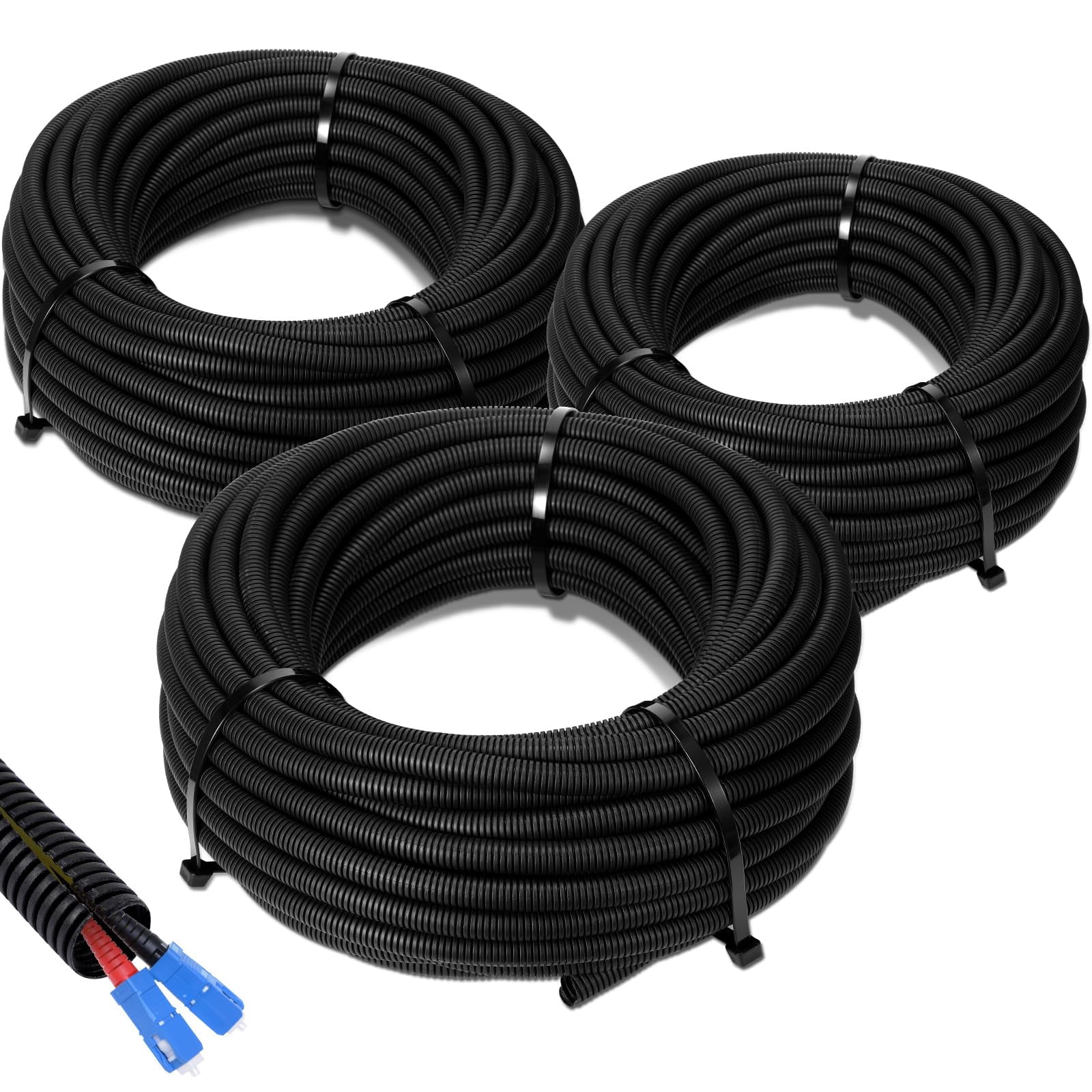 Split Wire Loom Tubing Cable Sleeves 1/4", 1/2", 3/8" X 25 ft ...