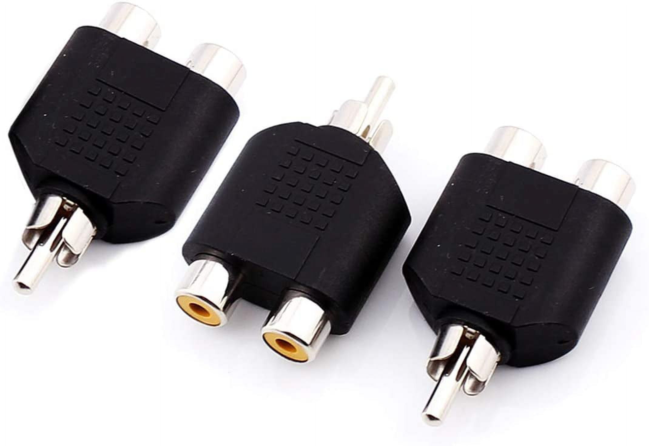 Splitter 1 RCA mâle à 2 RCA femelle Jack RCA PHONO Extender Adapter AV ...
