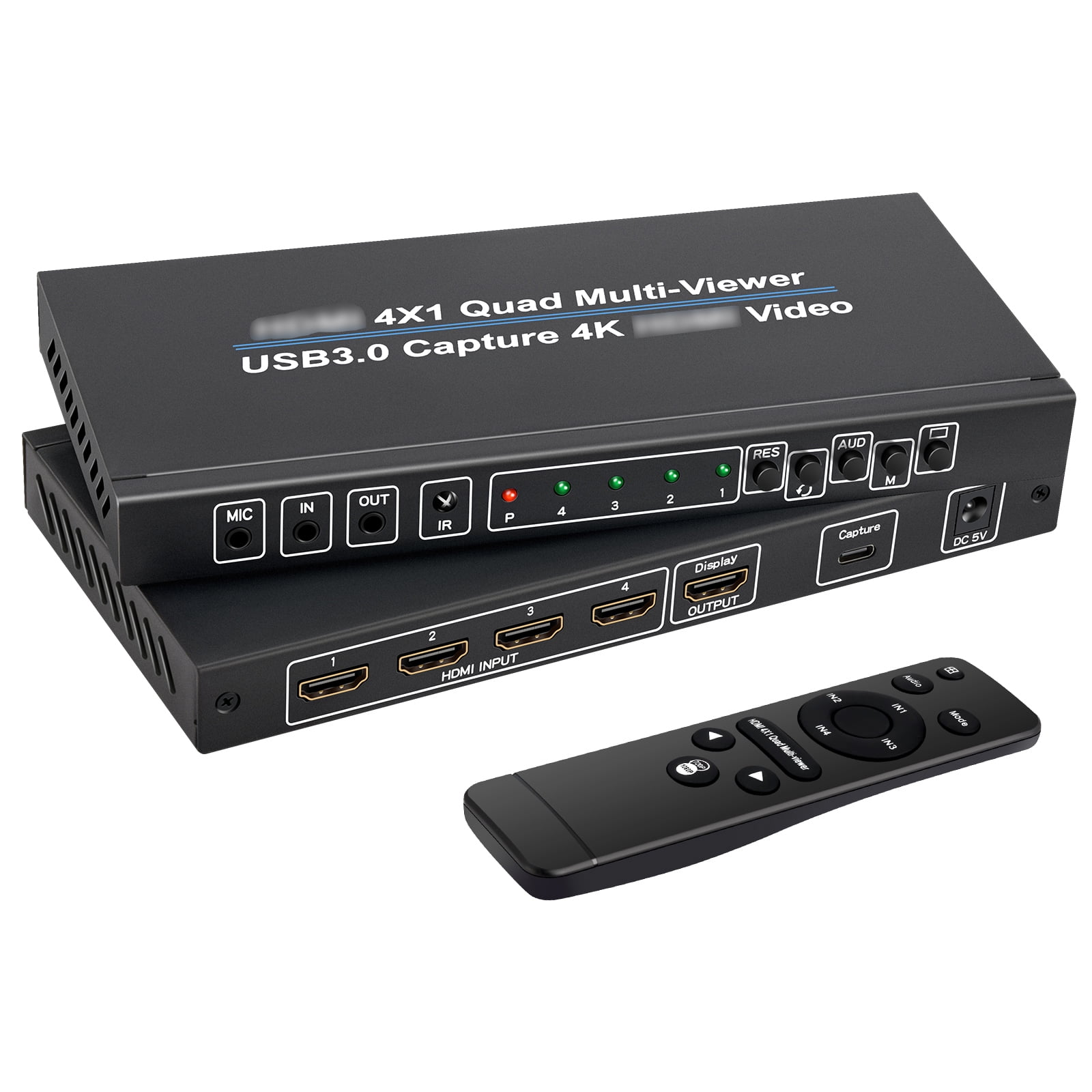 Splitter,With Usb3.0 Screen Divider 4-in-1-out Quad Screen Divider ...