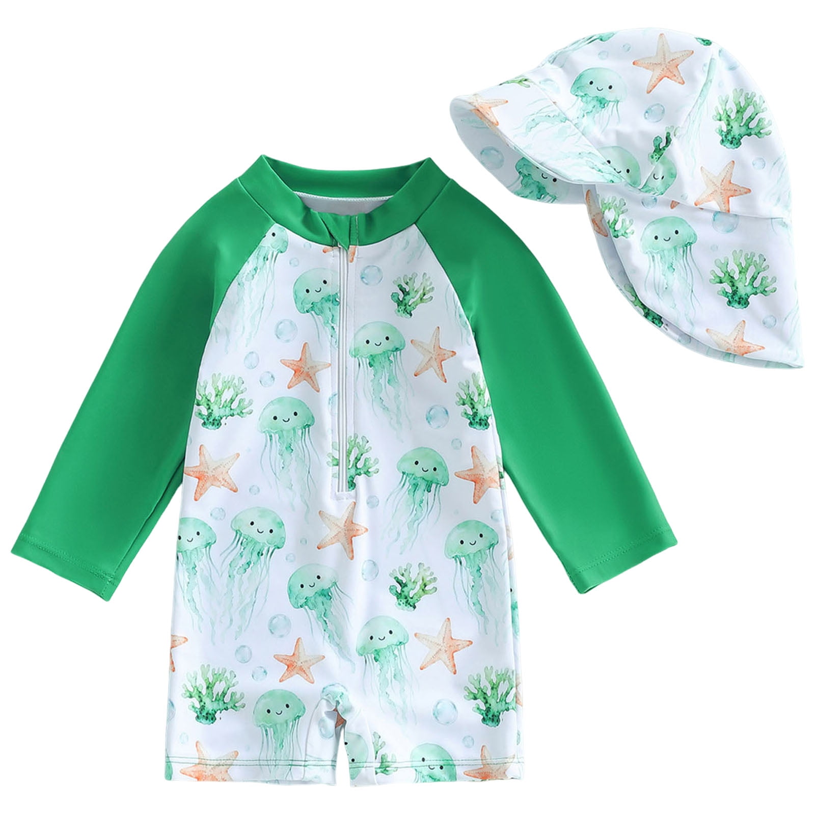 Splozh Baby Bathing Suit Boy Baby Sunsuit and Bucket Sun Hat Swim Set ...