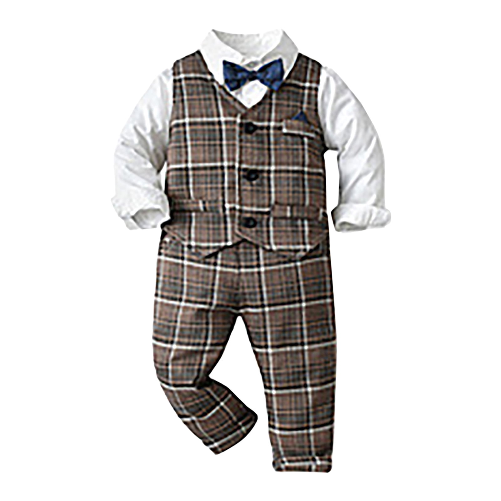 Splozh Baby Boy Clothes Infant Costume Gentleman Boy Long Sleeved Shirt ...