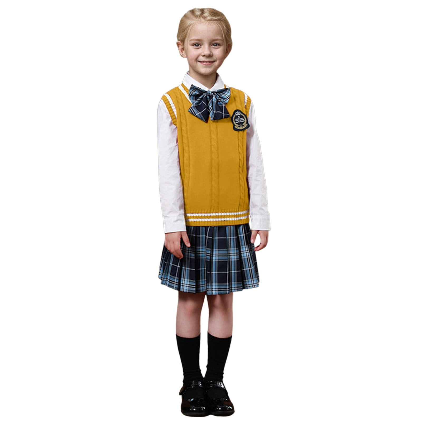 Splozh Boys Sweater Vest 100% Cotton Kids Uniform Vest V-Neck ...