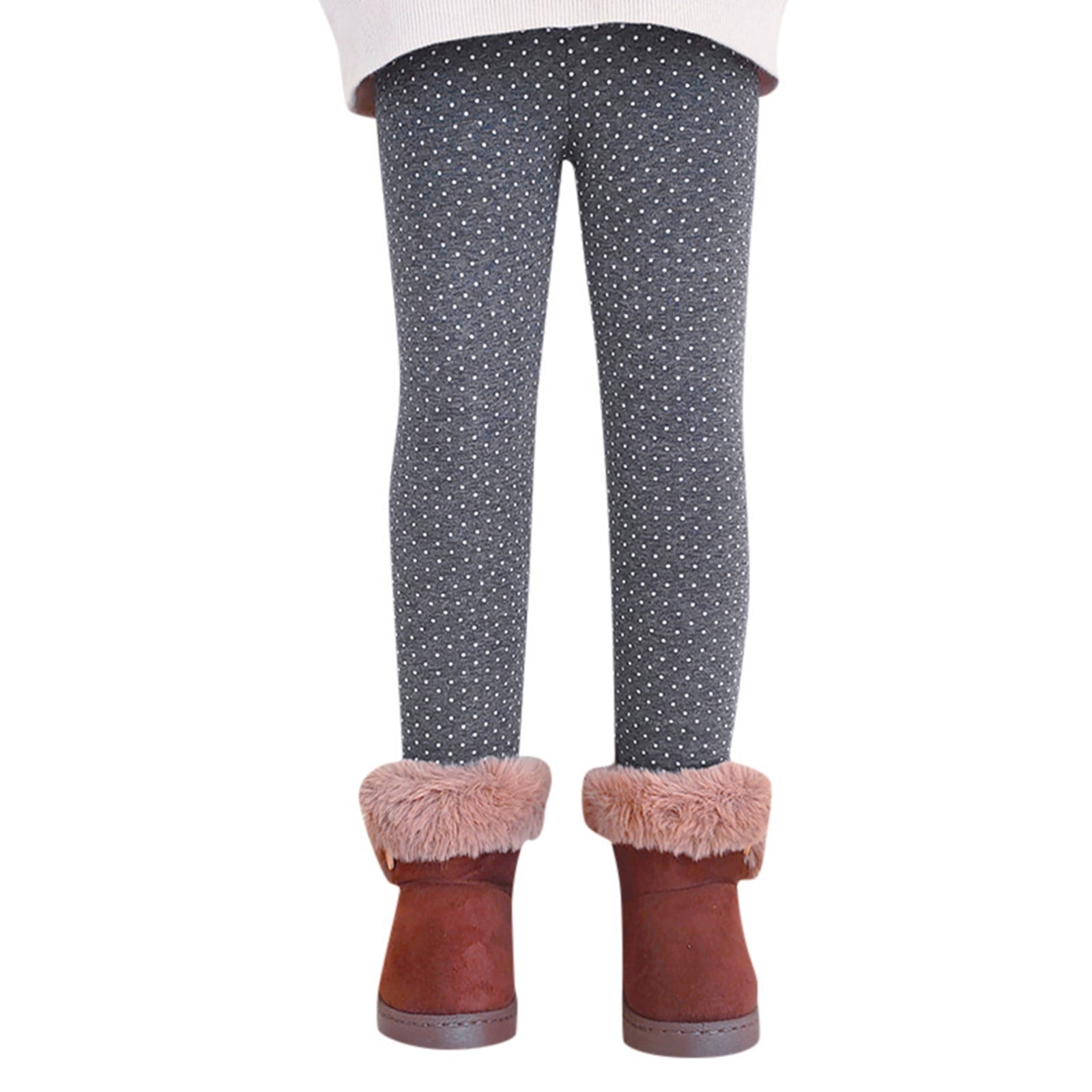 Splozh Girls Fleece Lined Leggings Cotton Kids Winter Warm Leggings ...