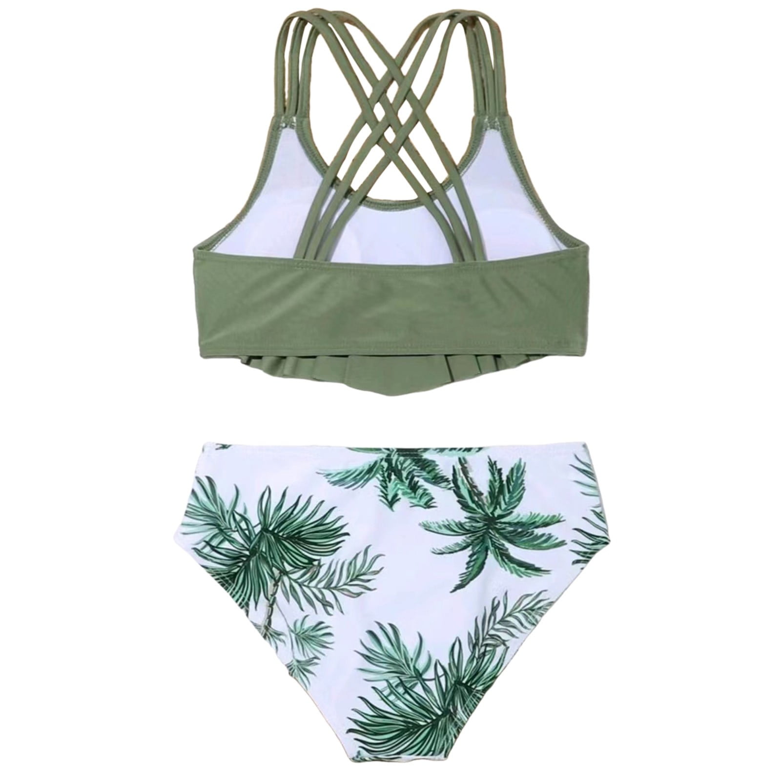 Splozh Girls Swimsuit for Girls Bathing Suit 2 Piece Floral Tropical ...