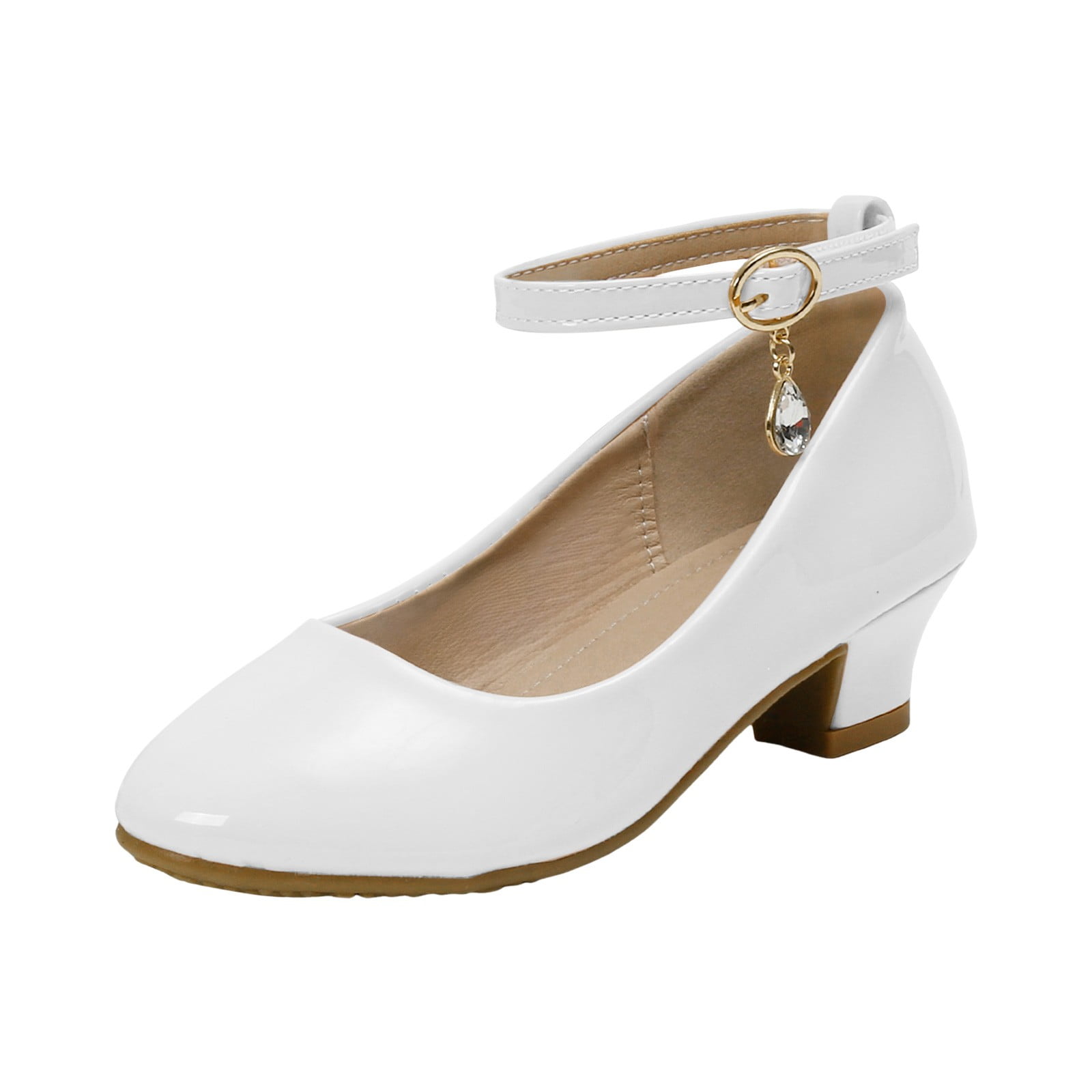 Splozh High Heels for Girls Mary Jane Sparkly Flower Girls Pumps, Cute ...