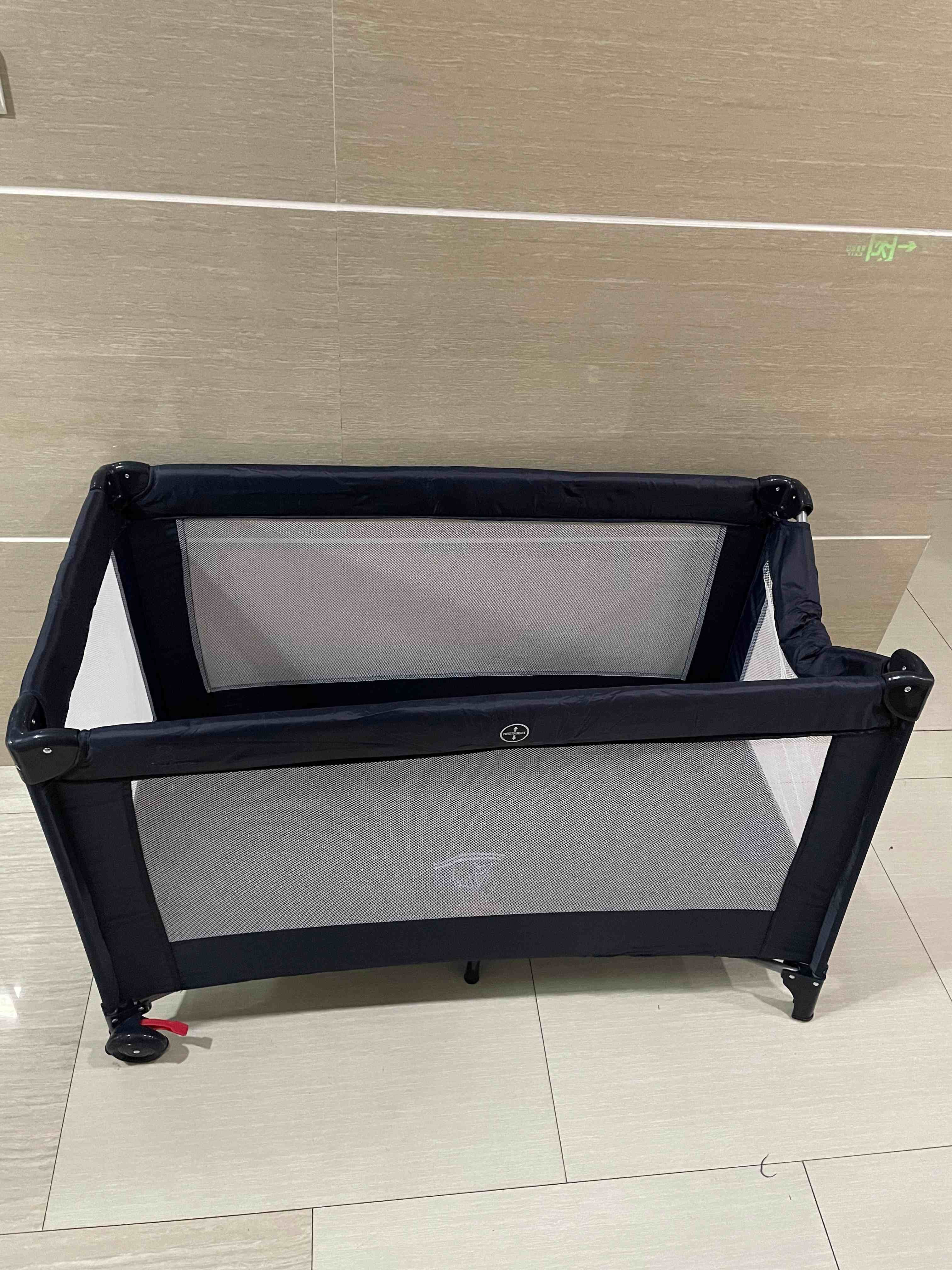 Spluvvly Cribs,Portable Playard with Bassinet in Navy, Packable and ...