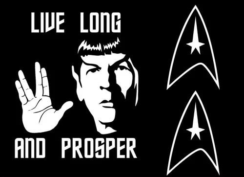 Spock Star Trek Live Long & Prosper 5" White Vinyl Decal Logo Car Truck ...