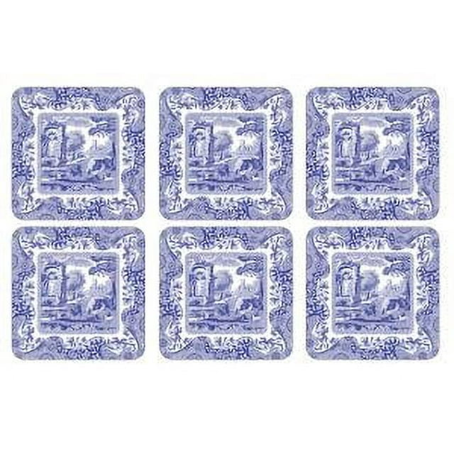 Spode BLUE ITALIAN Coasters S/6 - Walmart.com