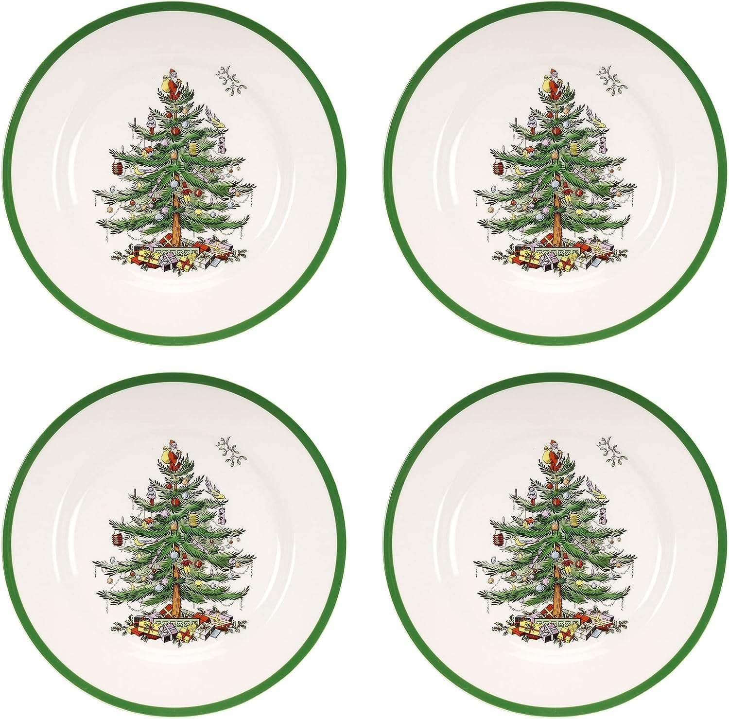 Spode Christmas Tree 10.5" Dinner Plate (Set of 4) - Festive Holiday ...