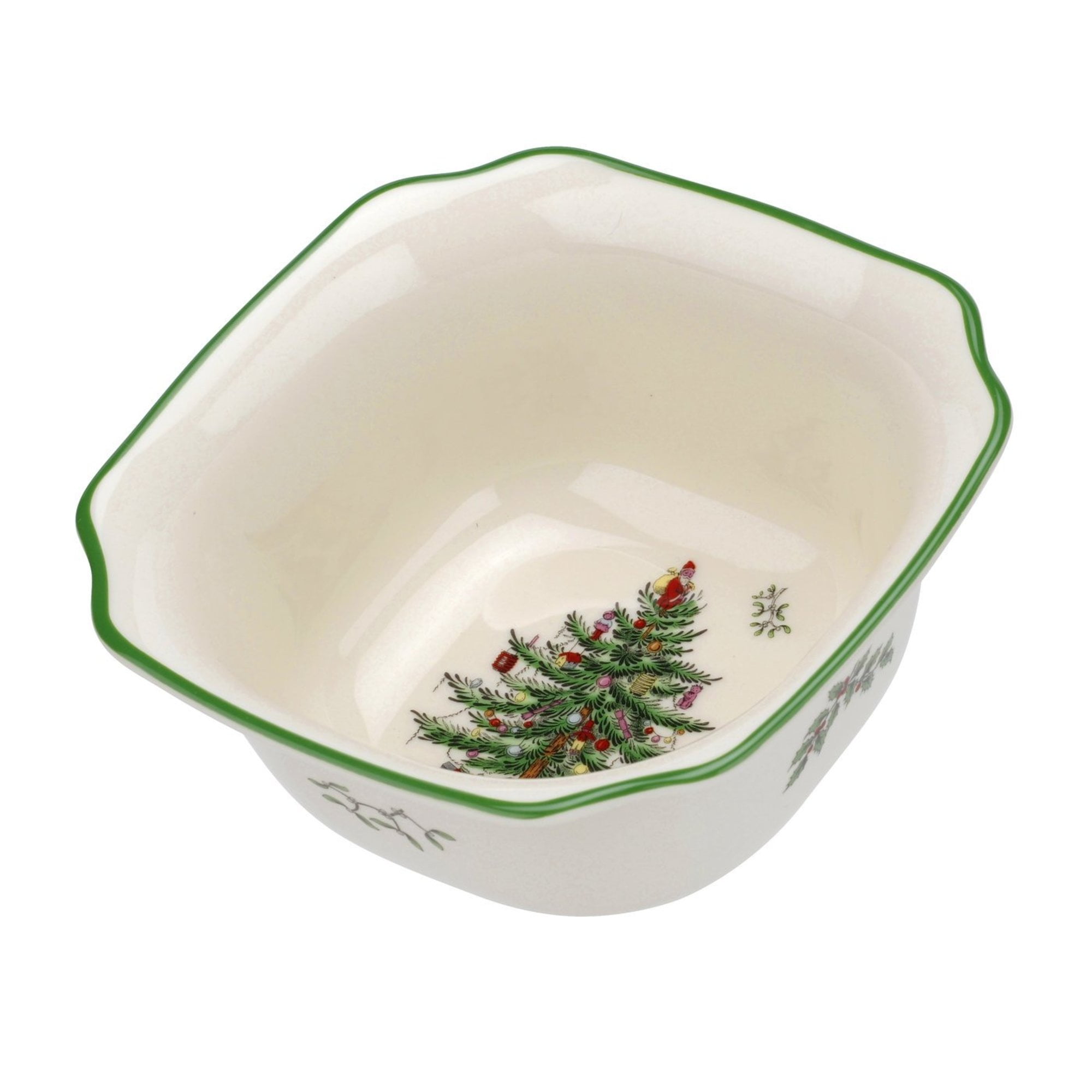Spode Christmas Tree 5.5-Inch Square Porcelain Bowl - Serving Bowl for ...
