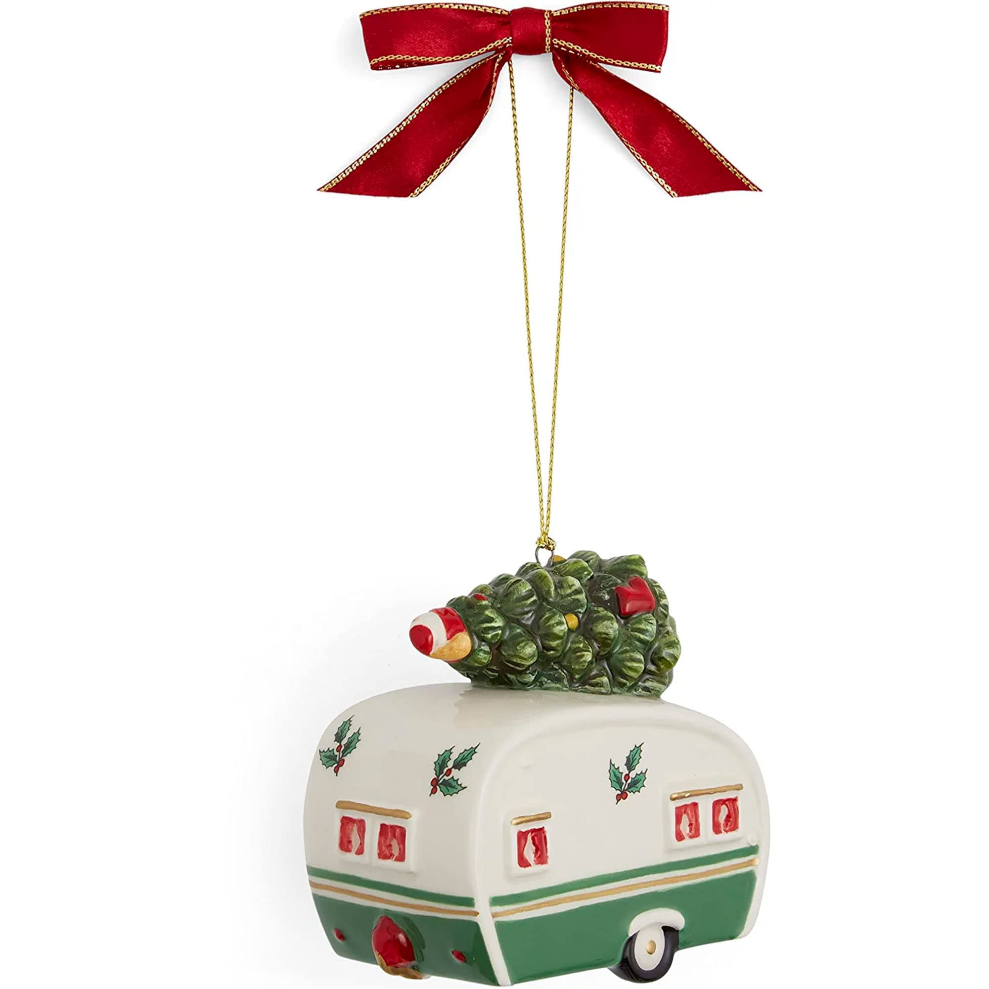 Spode Christmas Tree Camper Van Ornament, Durable Holiday Ornament for Festive Decor & Winter ...