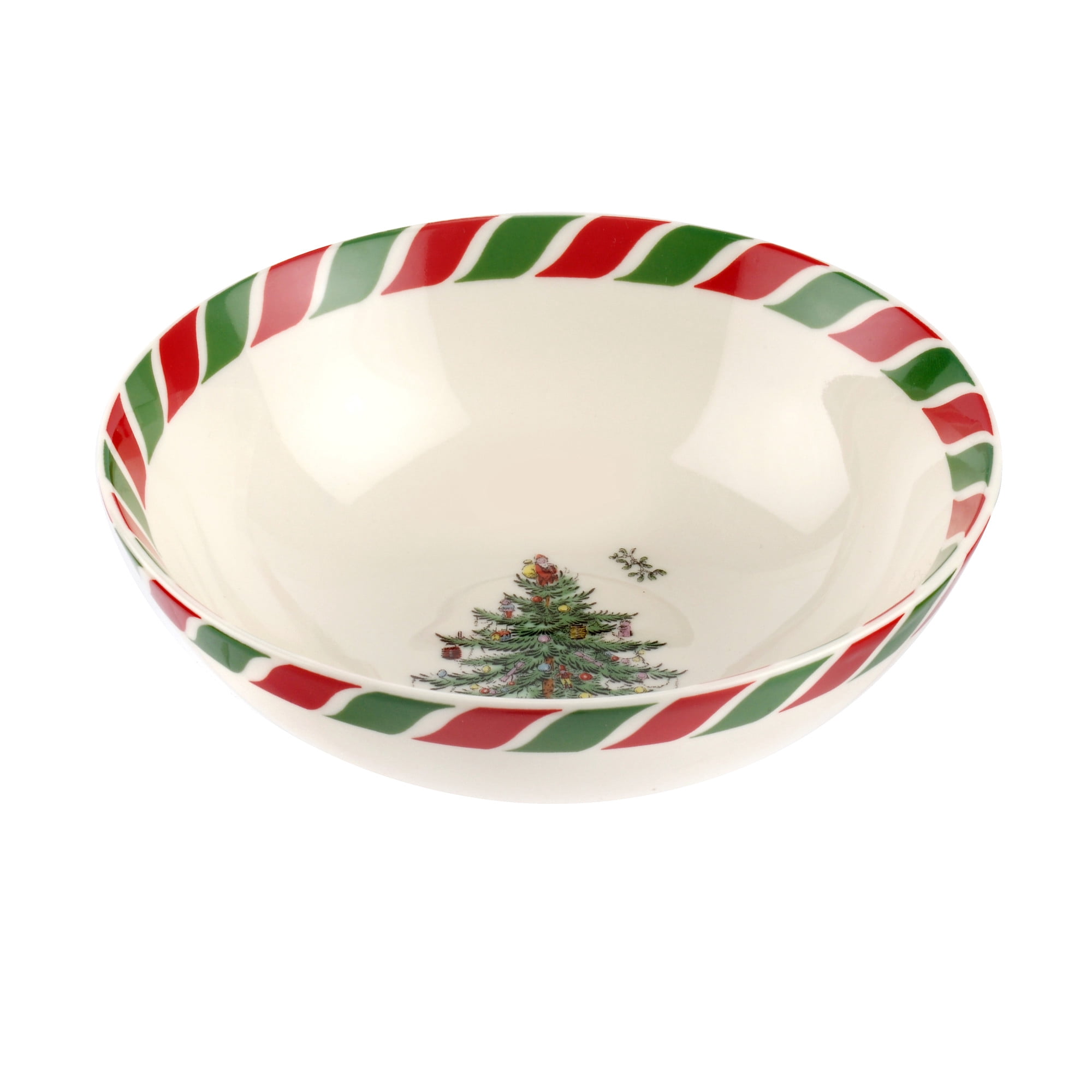 Spode Christmas Tree Candy Cane Candy Bowl, 6" Festive Holiday Bowl ...