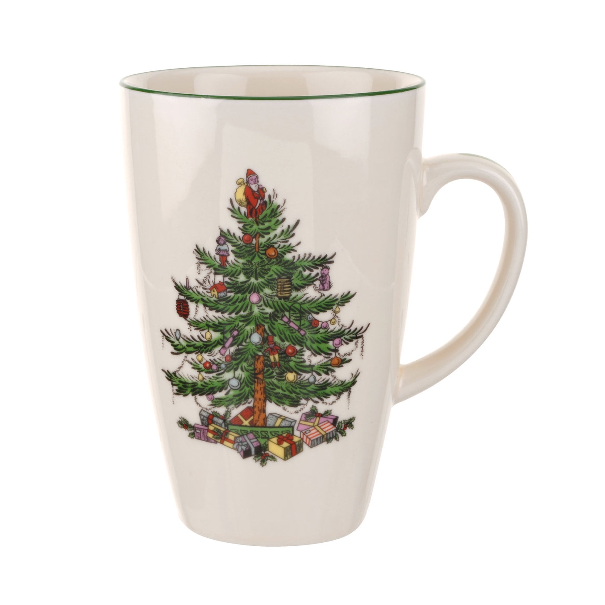 Spode Christmas Tree Design Latte Coffee Mug, Fine Earthenware, 22 ...