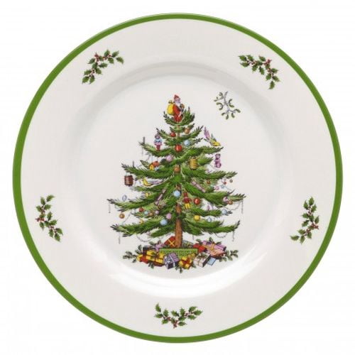 Spode Holiday Winter Christmas Tree Melamine Dinner Plates, Set of 4 ...