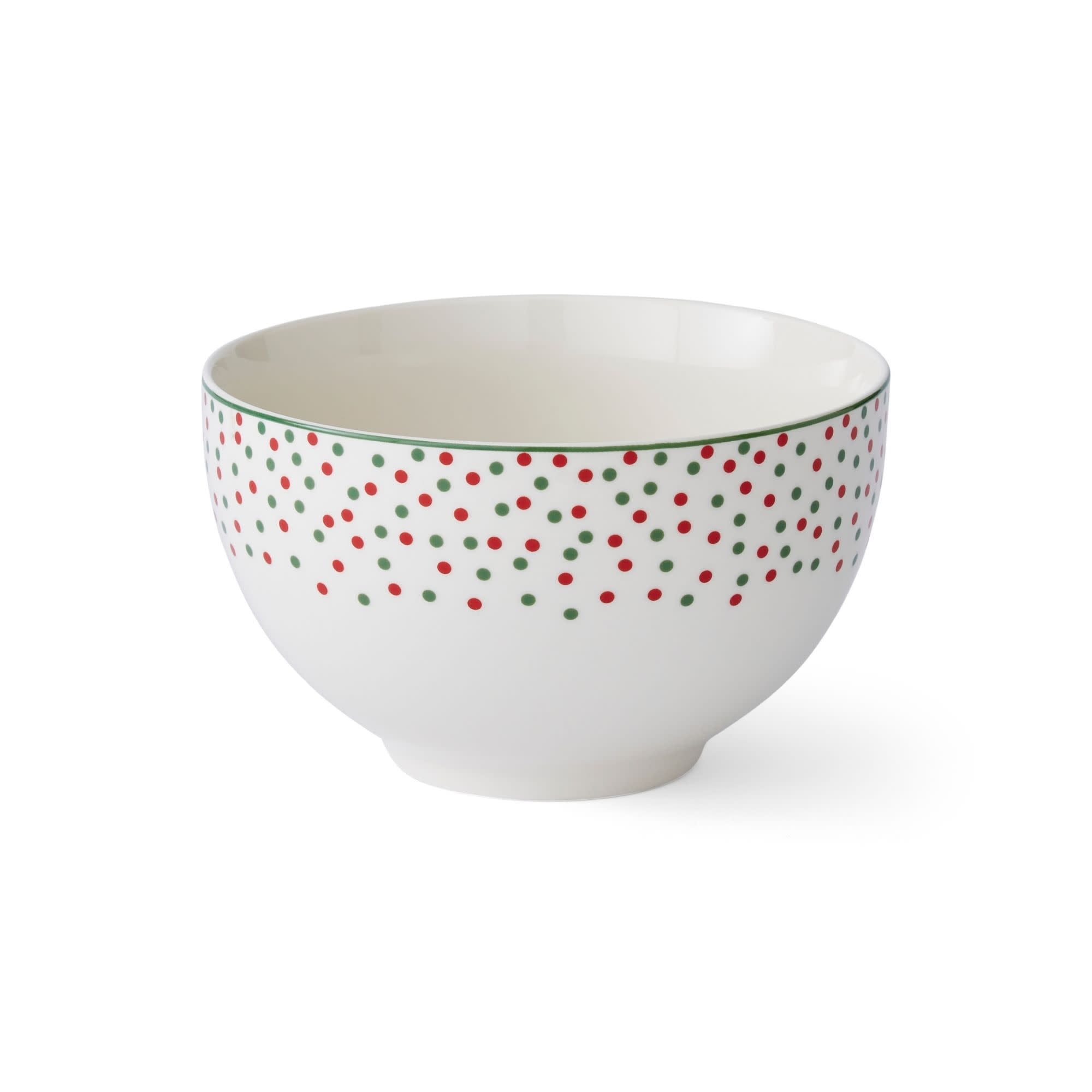Spode Christmas Tree Polka Dot Rice Bowl - 6-Inch Porcelain Soup Bowls ...