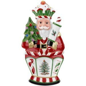 Spode Christmas Tree Santa Nutcracker Peppermint 10" x 5.25" Small Dish ...