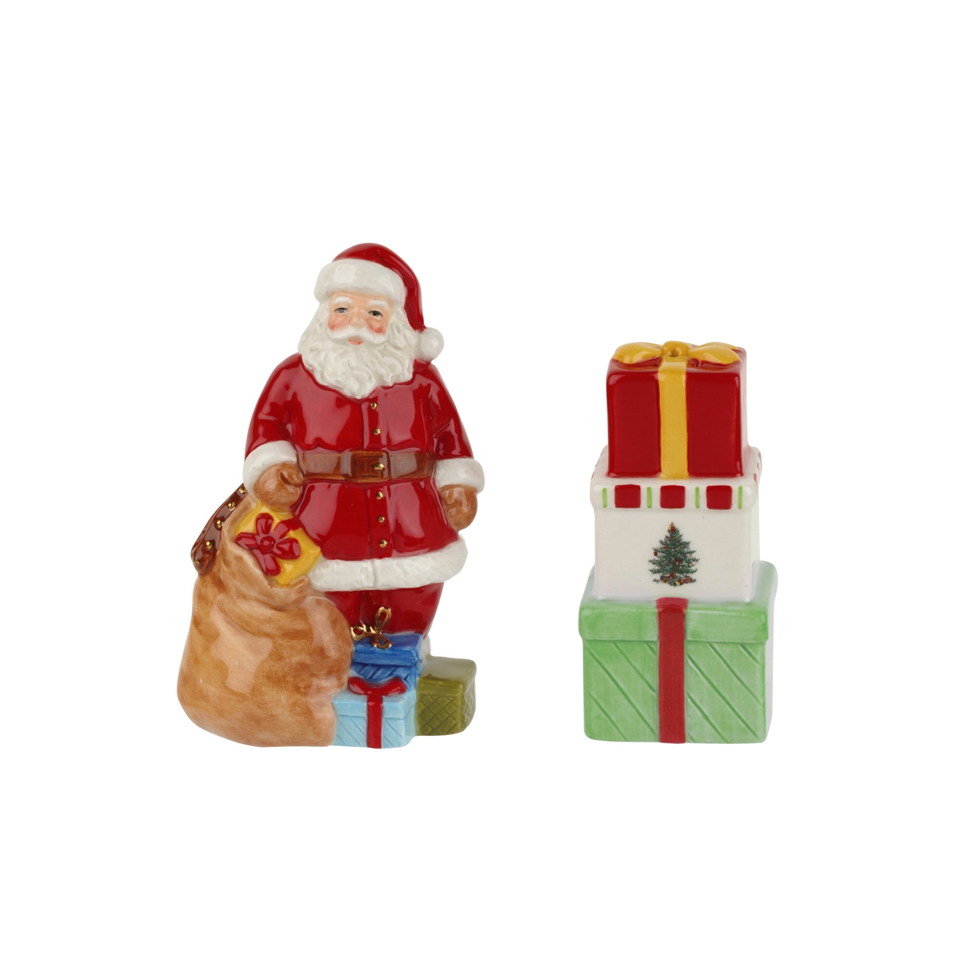 Spode Christmas Tree Santa and Gifts Salt and Pepper Shaker Set (2 ...