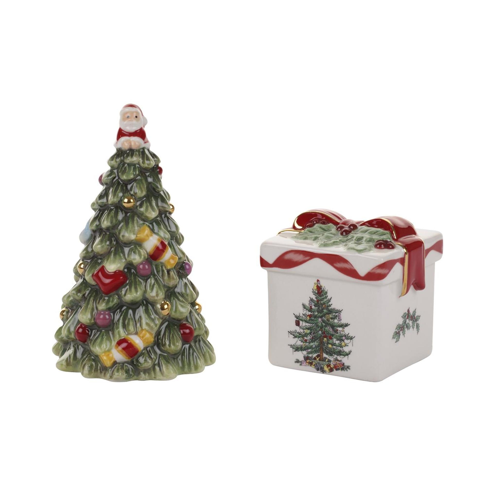Spode Christmas Tree Tree and Gifta Salt and Pepper Shaker Set (2-Piece ...