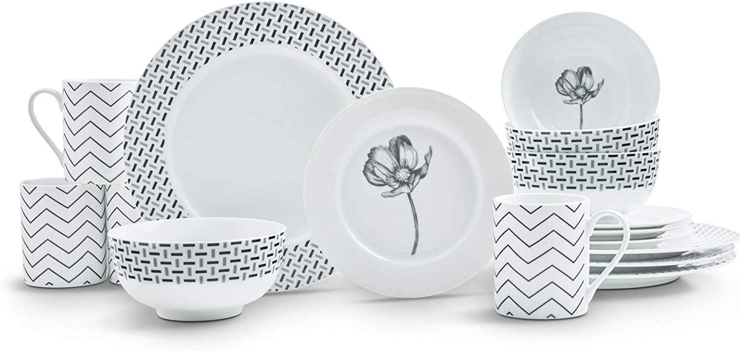 Ten Strawberry Street Simply White Round 32-Piece Dinnerware Set ...