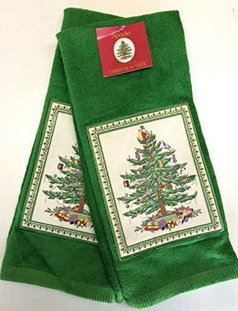 Spode Set of 2 Christmas Tree Kitchen Towels by Avanti Linens-100% ...