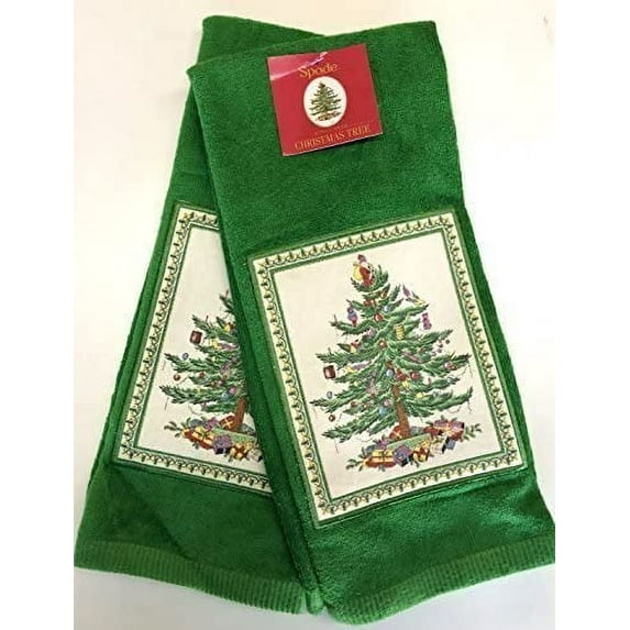 Spode Set of 2 Christmas Tree Kitchen Towels by Avanti Linens-100% ...