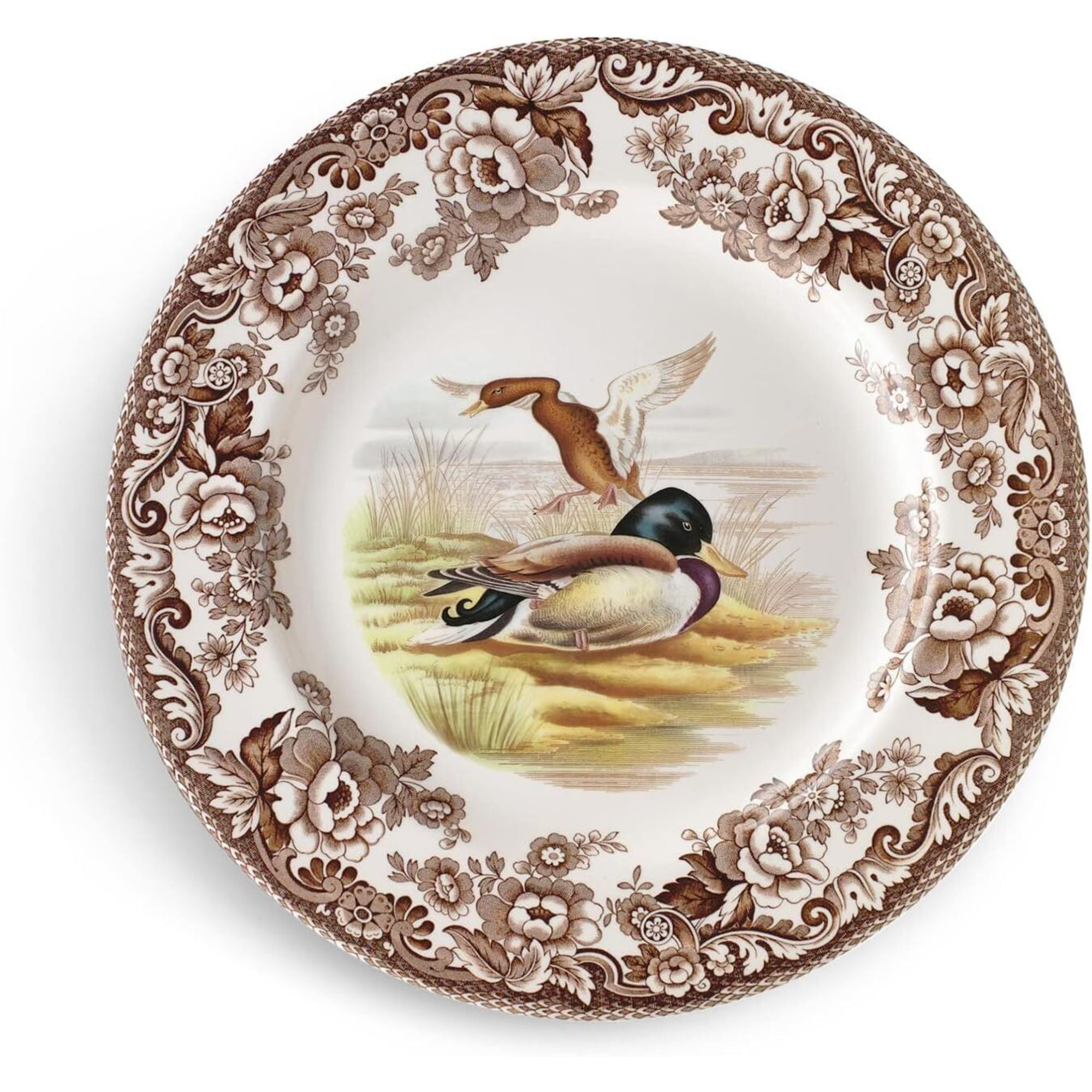 Spode Woodland Mallard 9" Soup Plate - Rustic Fine Earthenware Bowl for ...