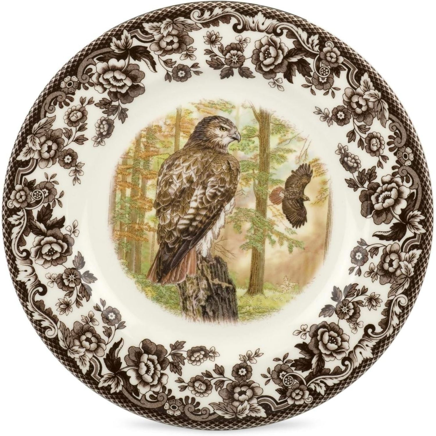 Spode Woodland Salad Plate, Birds of Prey, 8” Fine Dinnerware| Made in ...