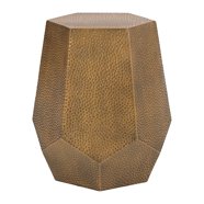 Noble House Minkler Hammered Metal Geometric Side Table, Brushed ...