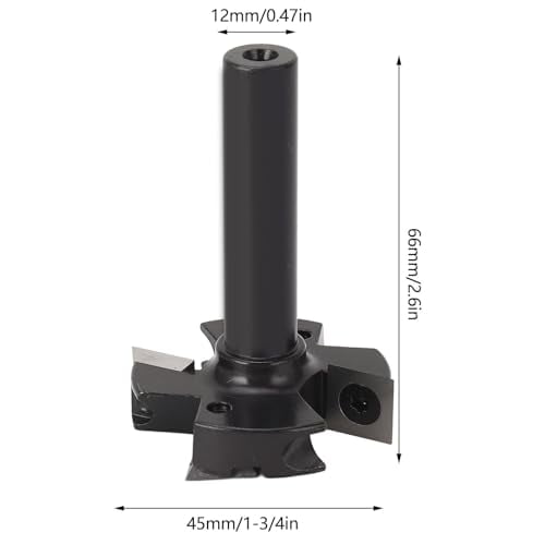 Spoilboard Surfacing Router Bit, 1-3/4 Inch Cut Diameter 12mm Shank 4 ...