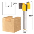 Spoilboard Surfacing Router Bit 1" Diameter - 1/4" Shank - Yonico ...