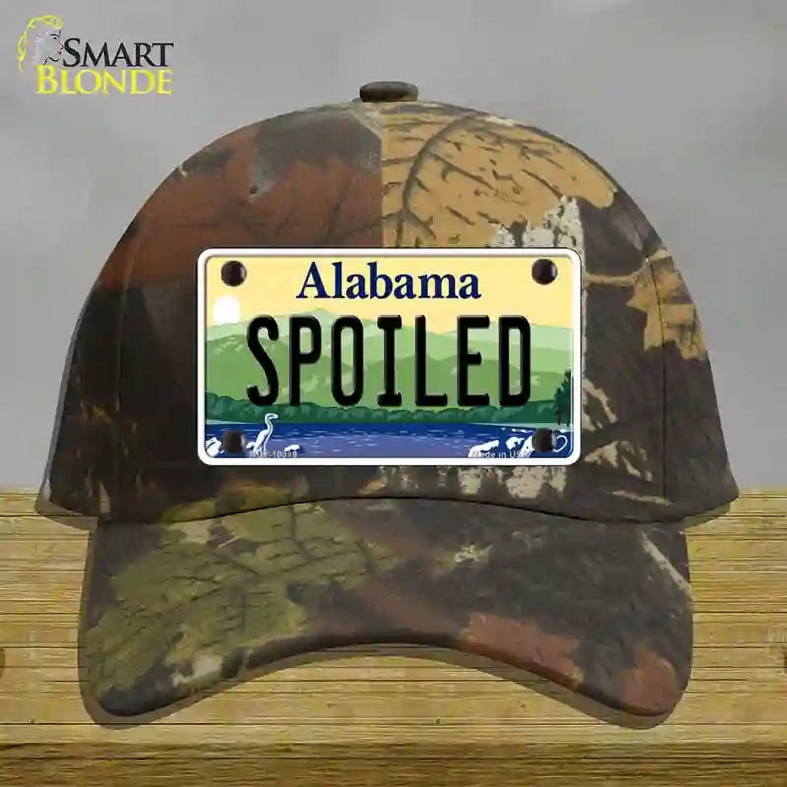 Spoiled Alabama Novelty License Plate Hat Cotton Camoflauge - Walmart.com