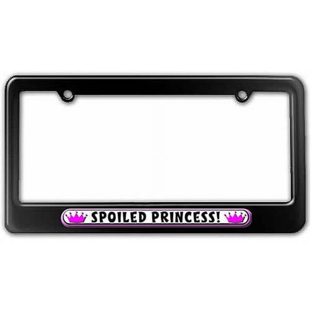 Spoiled Princess, Pink License Plate Tag Frame, Multiple Colors ...