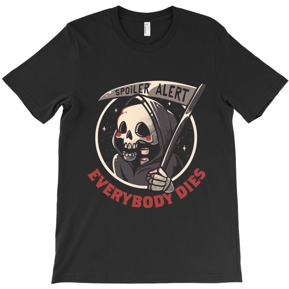 Spoiler Alert Skeleton Head Grim Reaper Horror Scary Themed Funny Dark ...