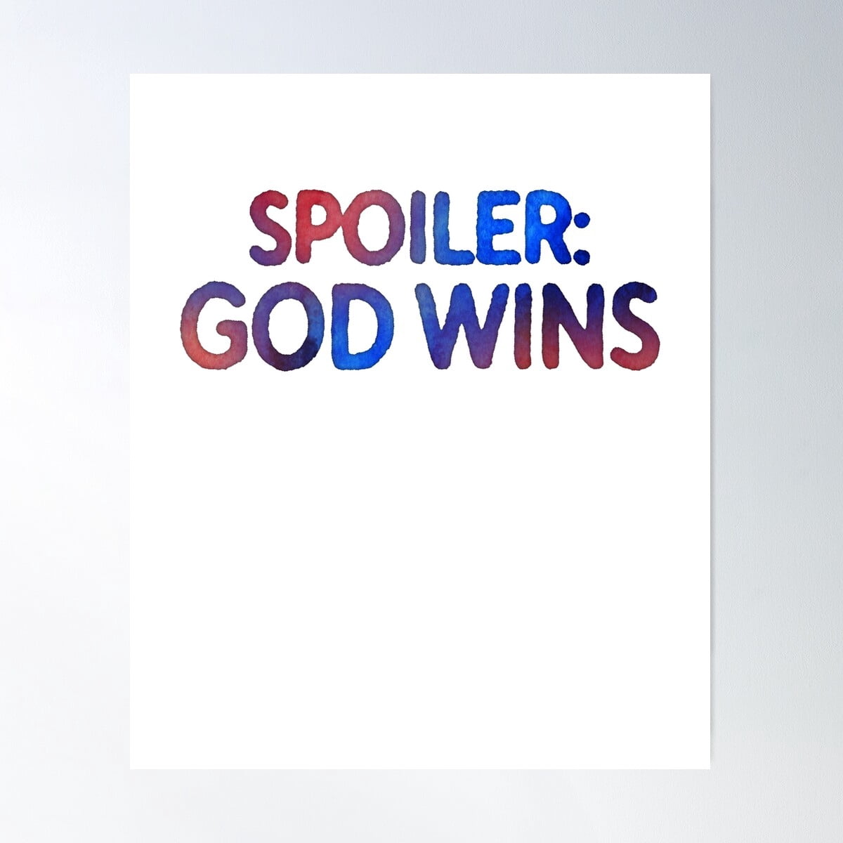 Spoiler God Wins Christian God Poster Wall Art, Modern Wall Decor For ...