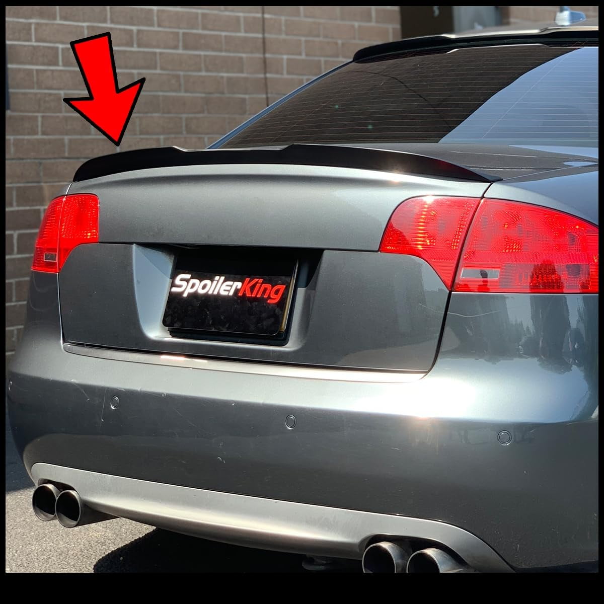SpoilerKing Trunk Lip Spoiler with Center Cut (284GC) Compatible with ...