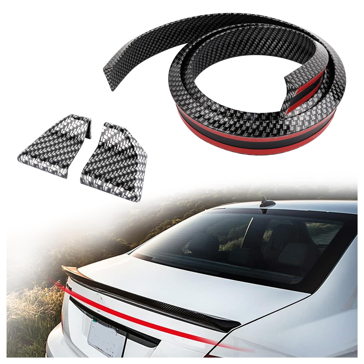 Spoilers for Cars,4.9 Ft SSF20 Reflective Carbon Fiber Spoiler Rear ...