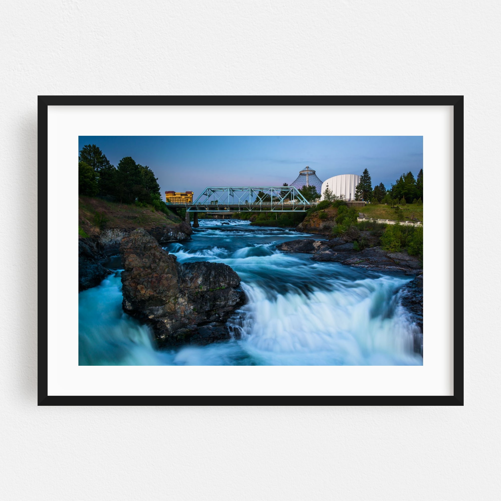 Spokane Falls and the Howard Street Bridge - Spokane Washington ...