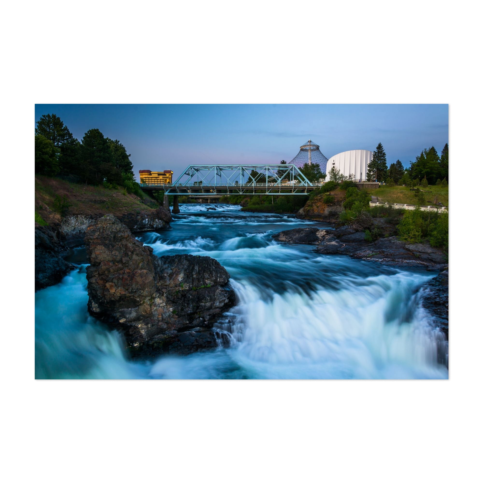 Spokane Falls and the Howard Street Bridge - Spokane Washington ...