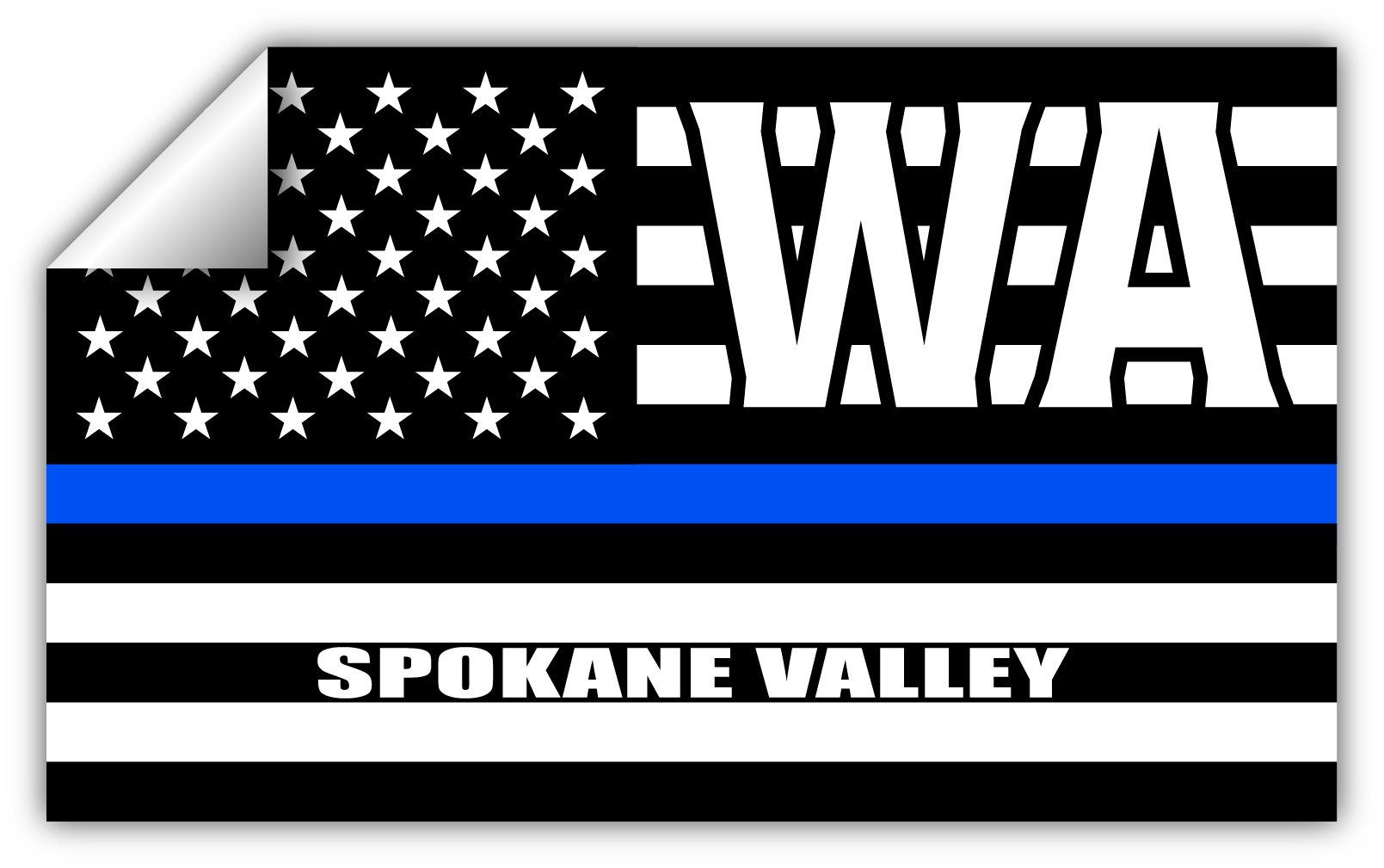 Spokane Valley WA Washington Spokane County Thin Blue Line Stealthy USA ...