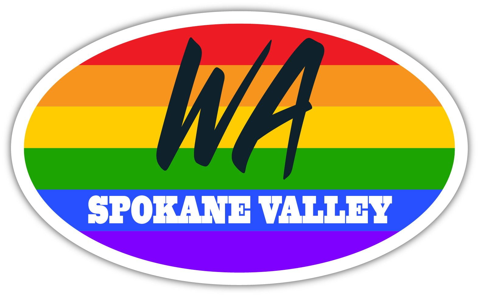 Spokane Valley WA Washington Spokane County Rainbow Pride Flag 6 ...