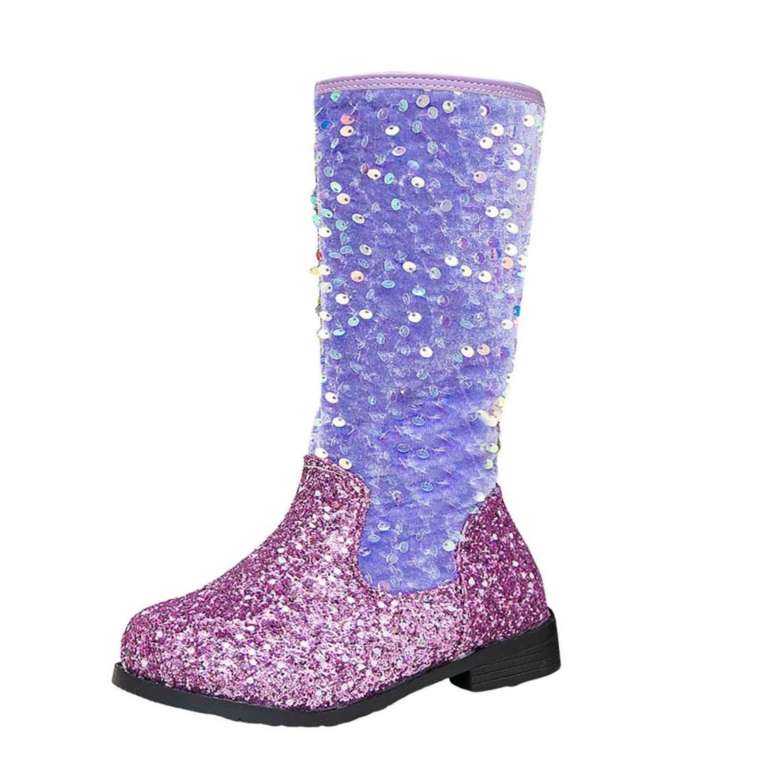 Splozh Toddler Riding Boots Girls Tall Boots Princess Boots Girls Knee ...