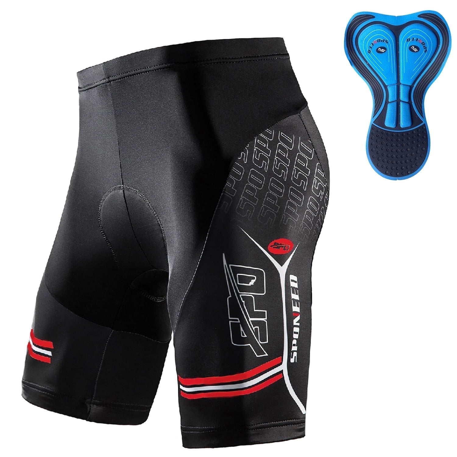 Sponeed Bicycle Shorts for Men Padded Cycling Shorts Mountain Bike Tights Biking Pants Red XL ...