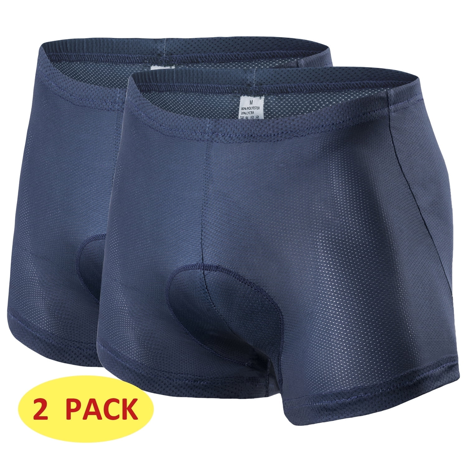 Sponeed Men's Cycling Shorts 2 Pack 4D Padded Gel Bike Shorts Road Riding Undershorts Blue XXXL ...